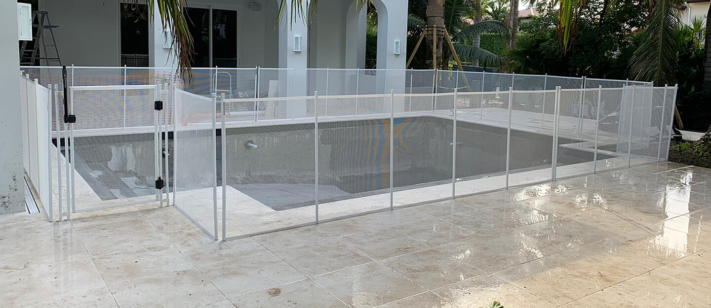 Clearview White Pool Fences - Baby Guard